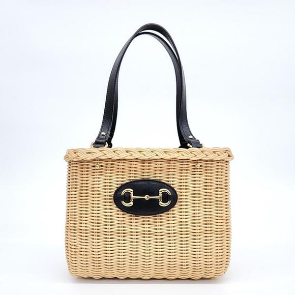 Gucci | Bags | Gucci 955 Horsebit Wicker Tote Bag 652887 | Poshmark